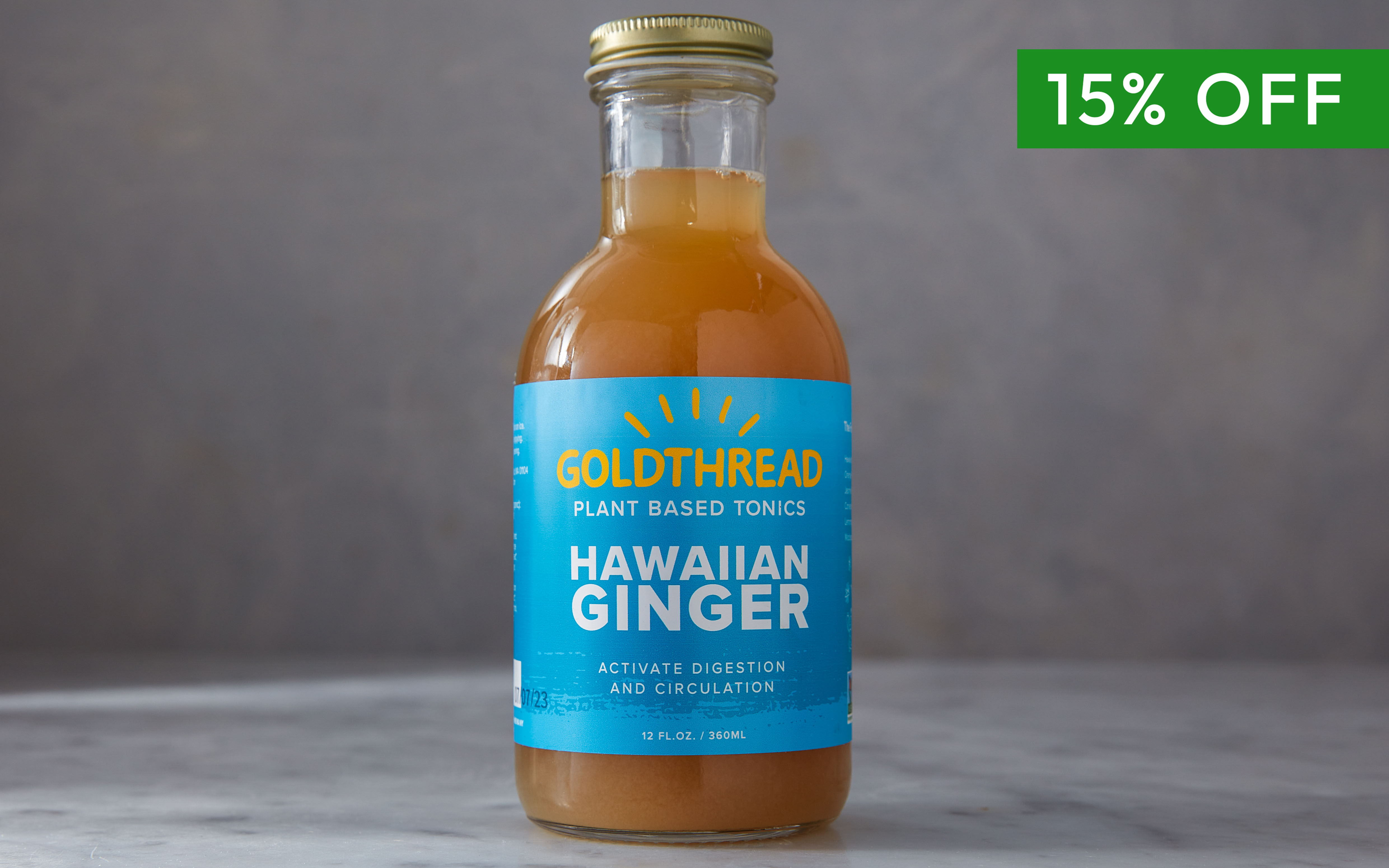 Hawaiian Ginger Plant-Based Tonic | 12 fl oz | Goldthread | Good Eggs