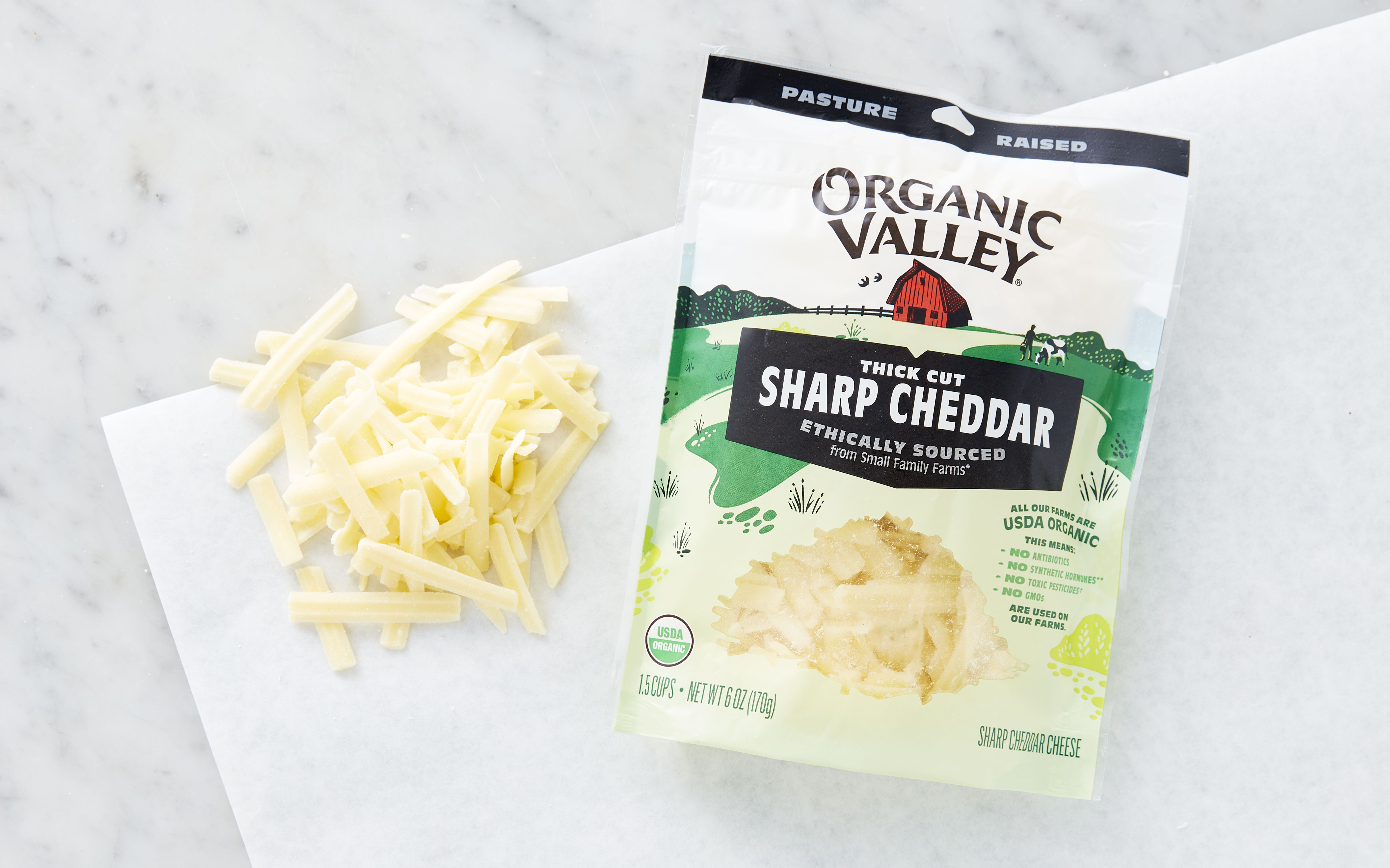 Organic Shredded Sharp Cheddar Cheese | 6 oz | Organic Valley | Good Eggs