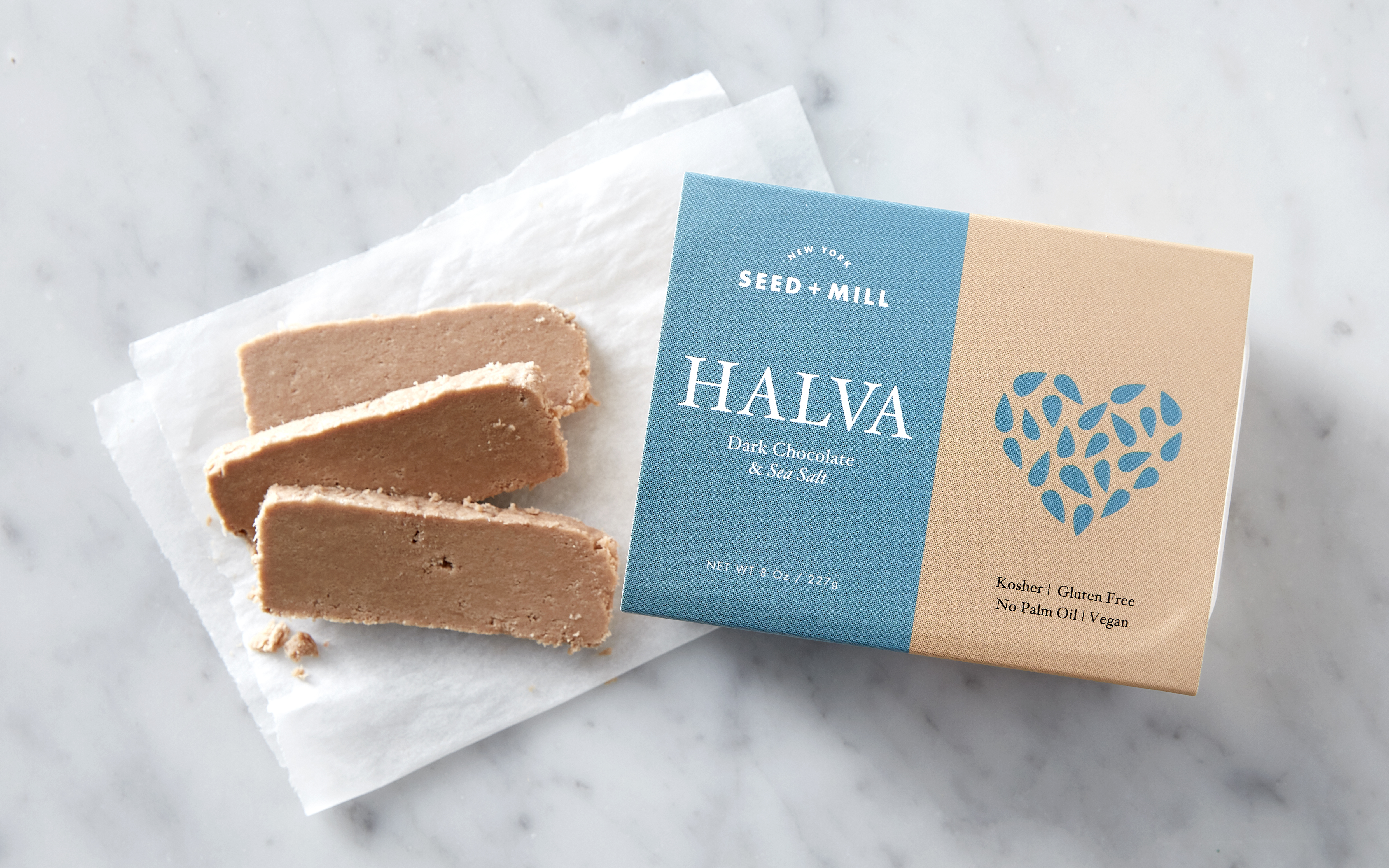 Sea Salt Dark Chocolate Halva | 8 oz | Seed + Mill | Good Eggs