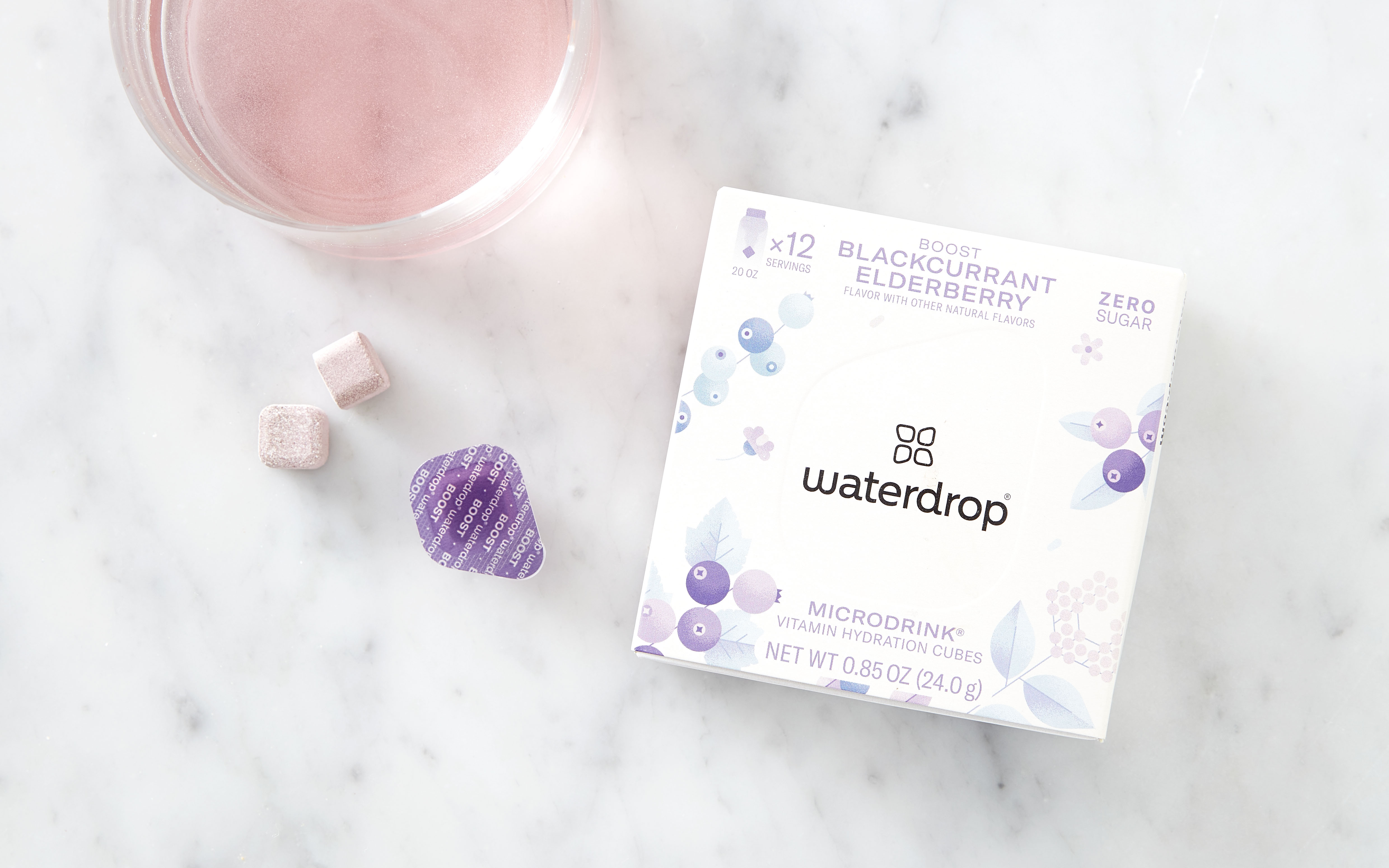 Blackcurrant Elderberry Microdrink Hydration Cubes | 12 count ...