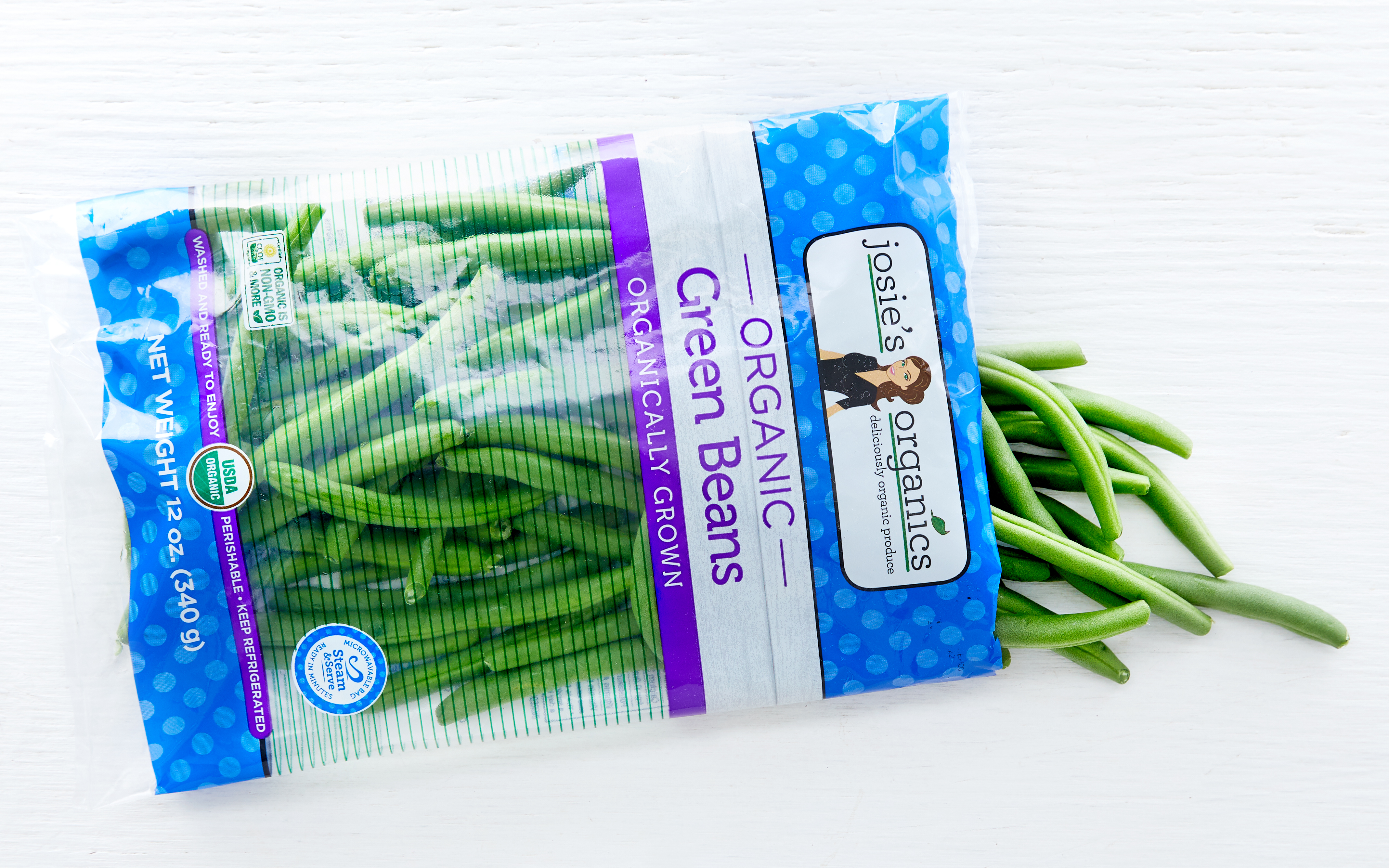 Organic Trimmed Green Beans | 12 oz | Josie's Organics | Good Eggs