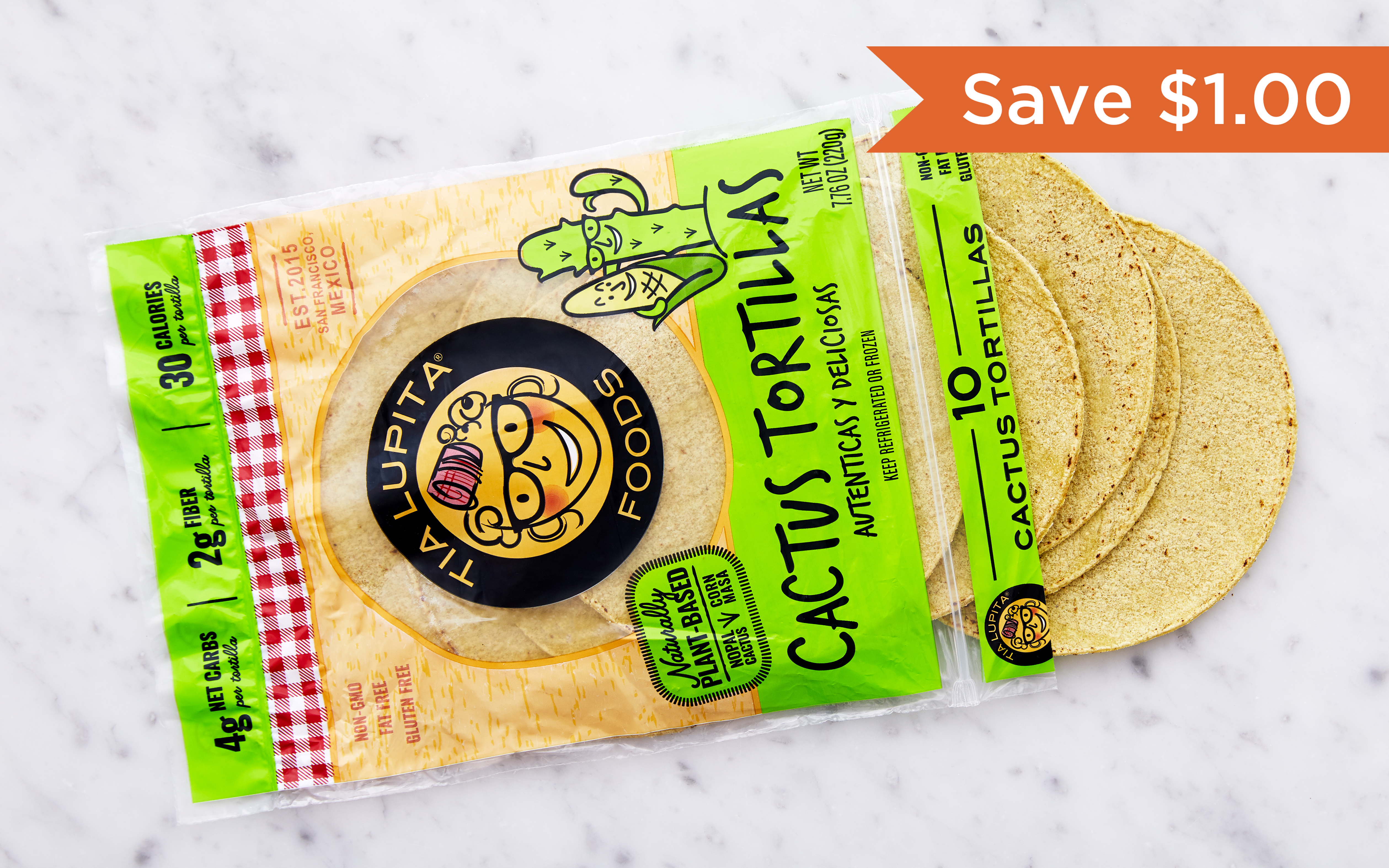 Cactus Tortillas | 10 count | Tia Lupita | Good Eggs
