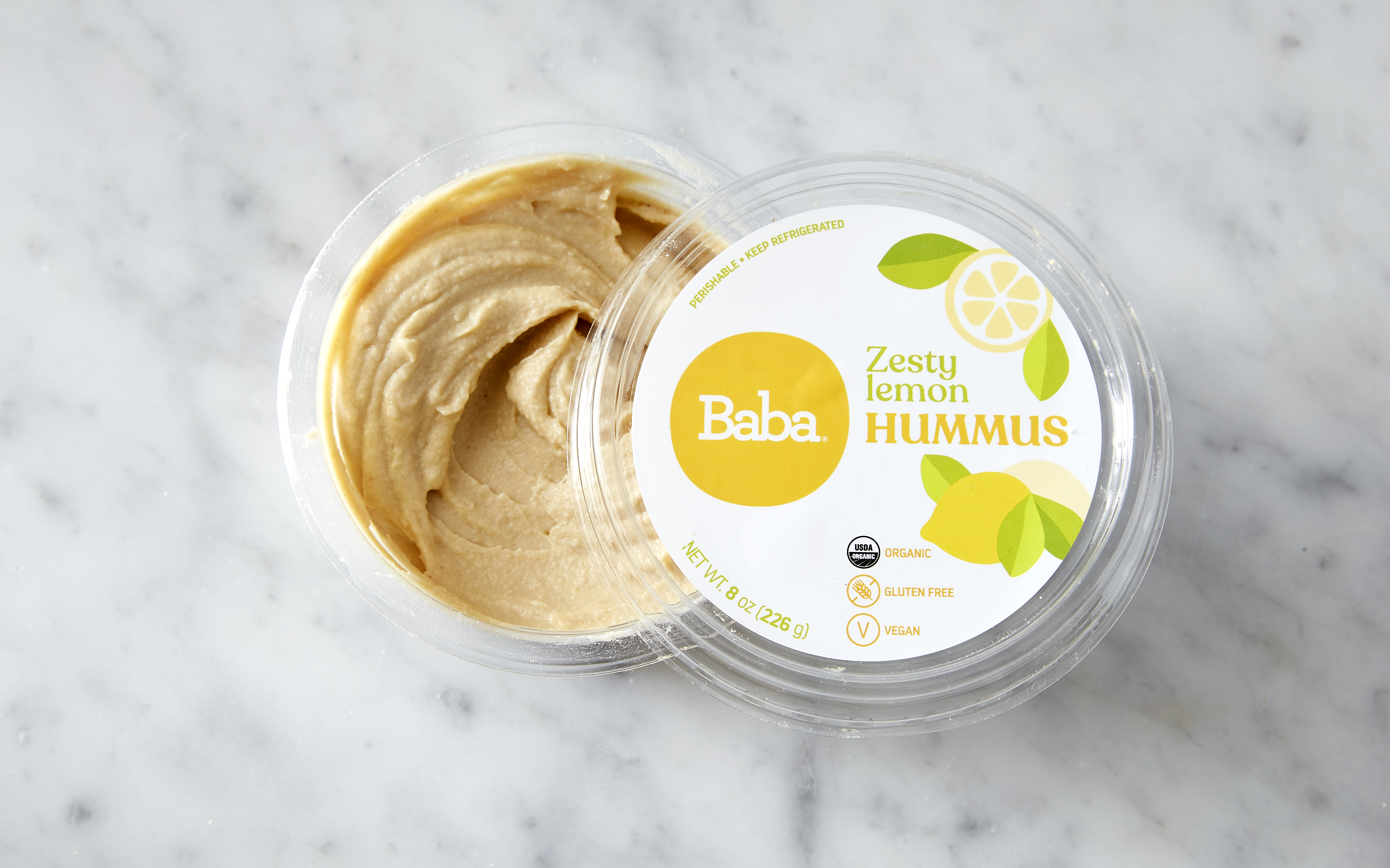 Zesty Lemon Hummus | 8 oz | Baba Small Batch | Good Eggs