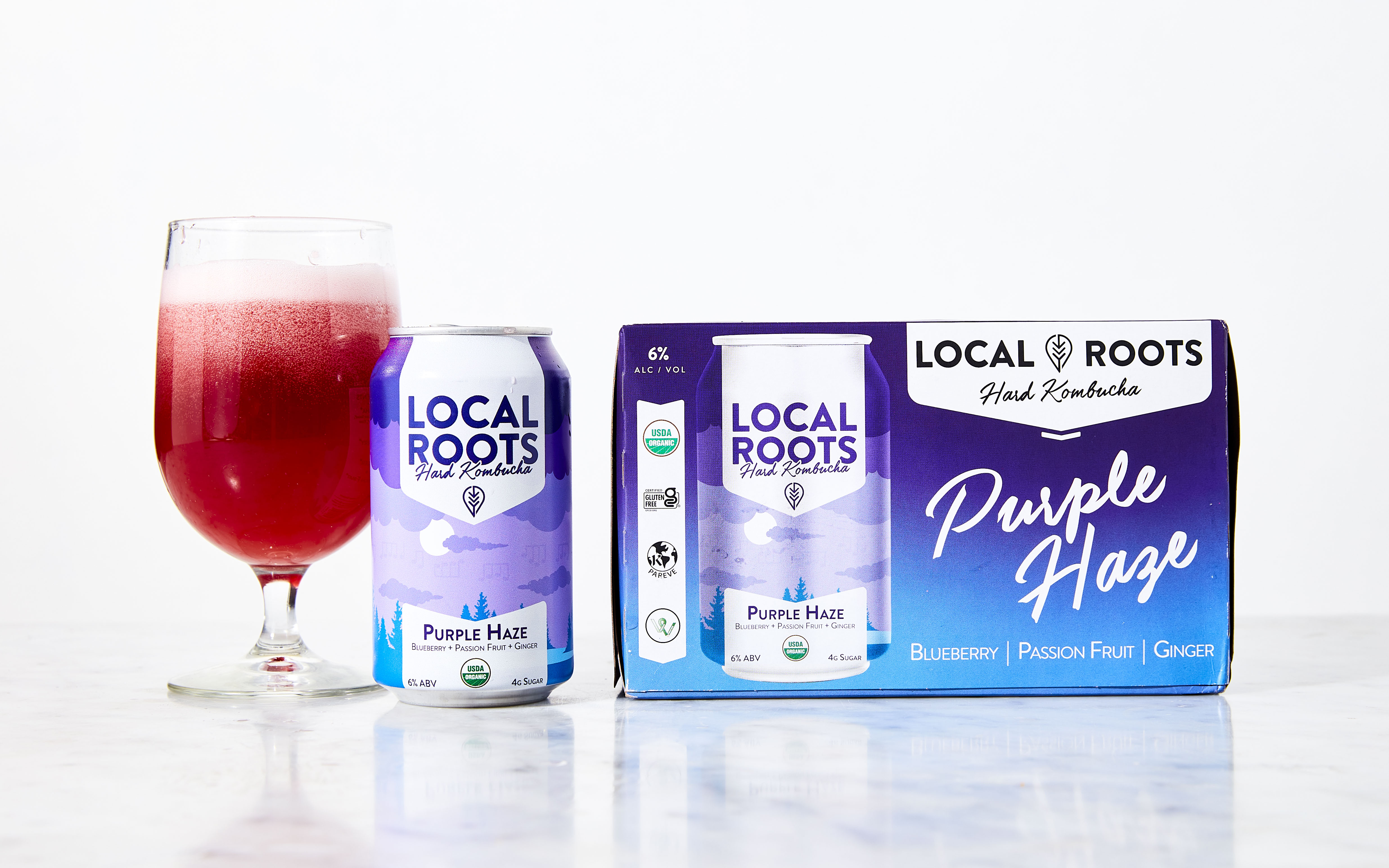 Purple Haze Hard Kombucha | 6 count | Local Roots Kombucha | Good Eggs