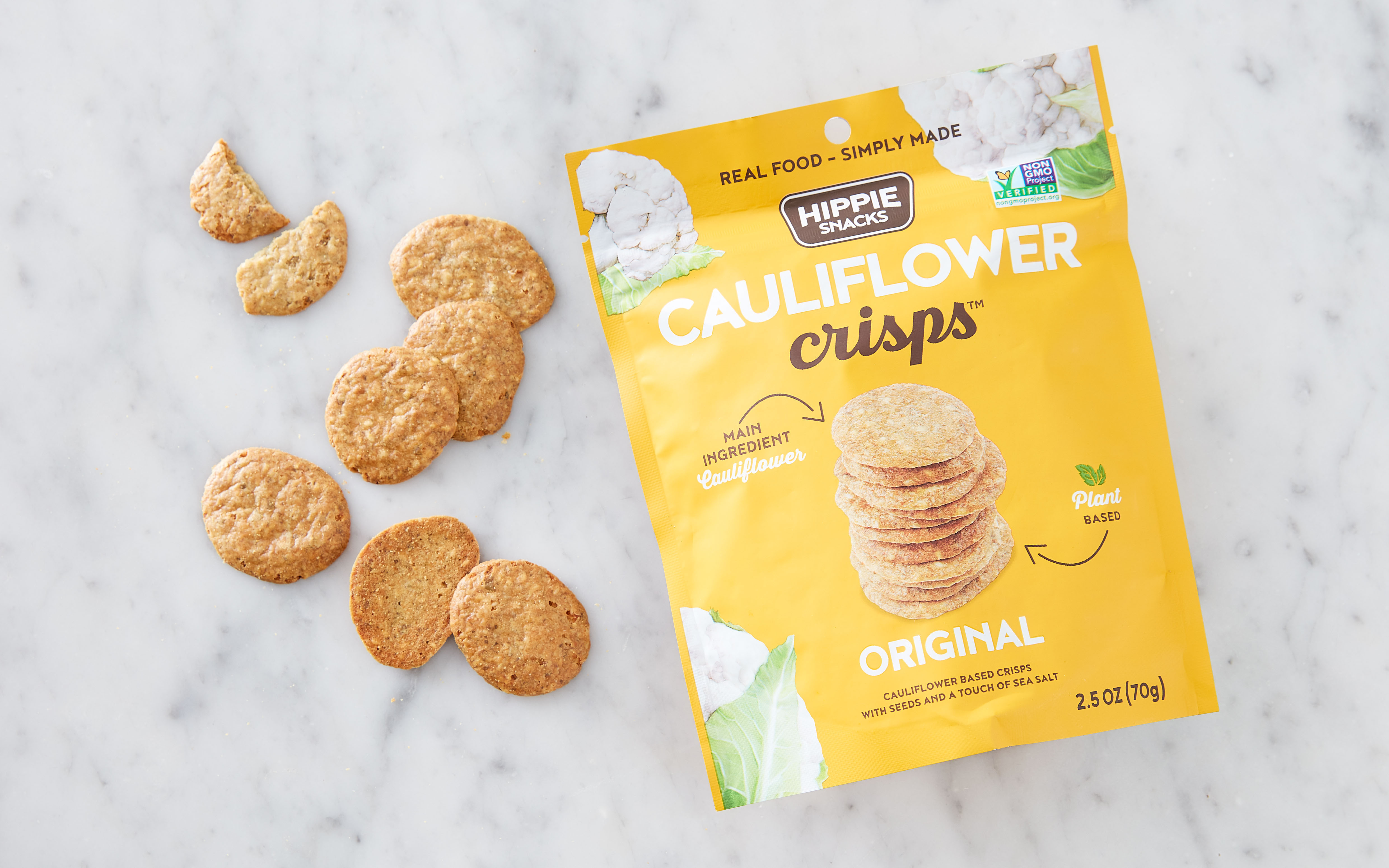 Original Cauliflower Crisps | 2.5 oz | Hippie Snacks | Good Eggs