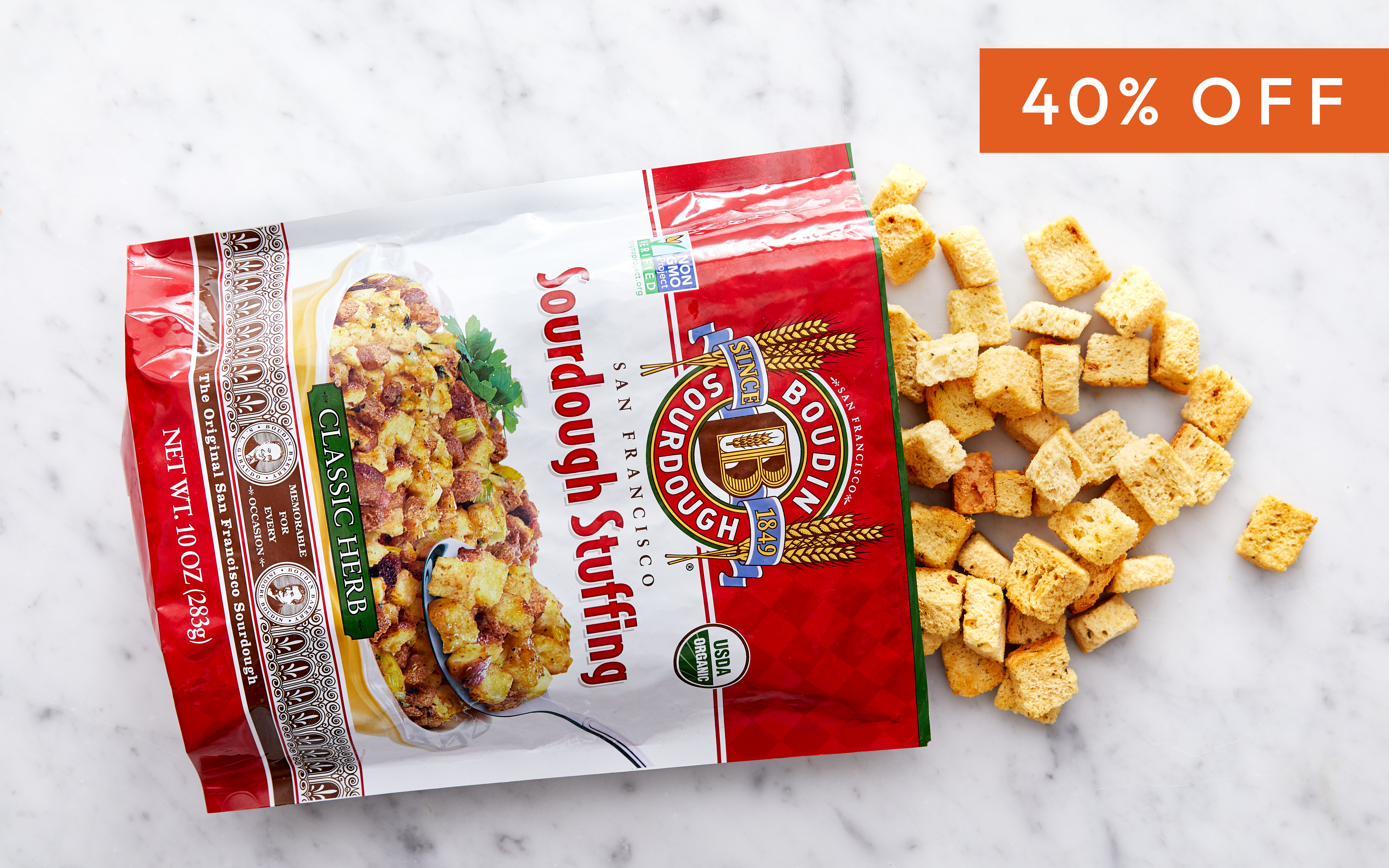 Organic Sourdough Stuffing Mix | 10 oz | Boudin Sourdough | Good Eggs