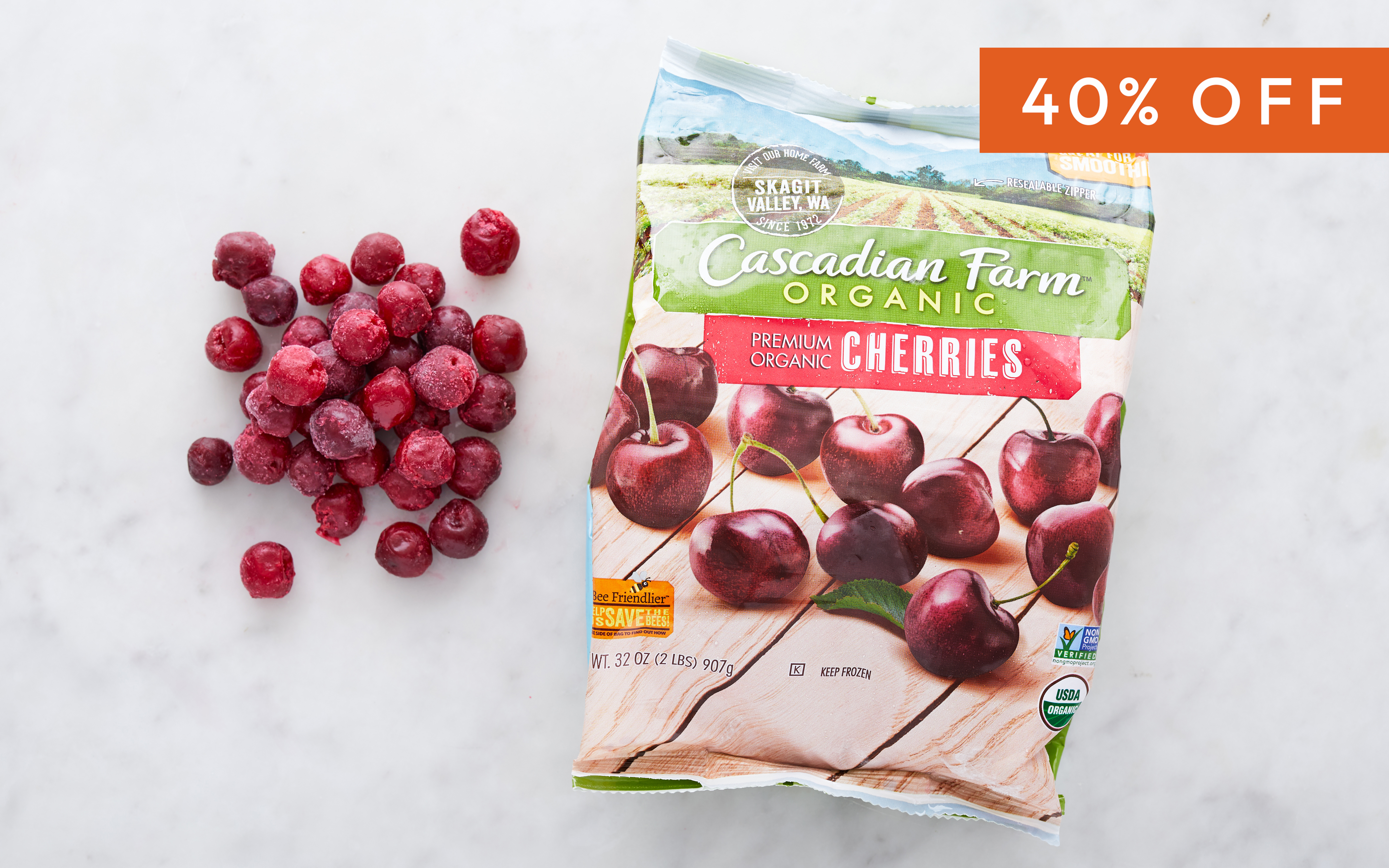 Organic Frozen Cherries | 32 oz | Cascadian Farm | Good Eggs