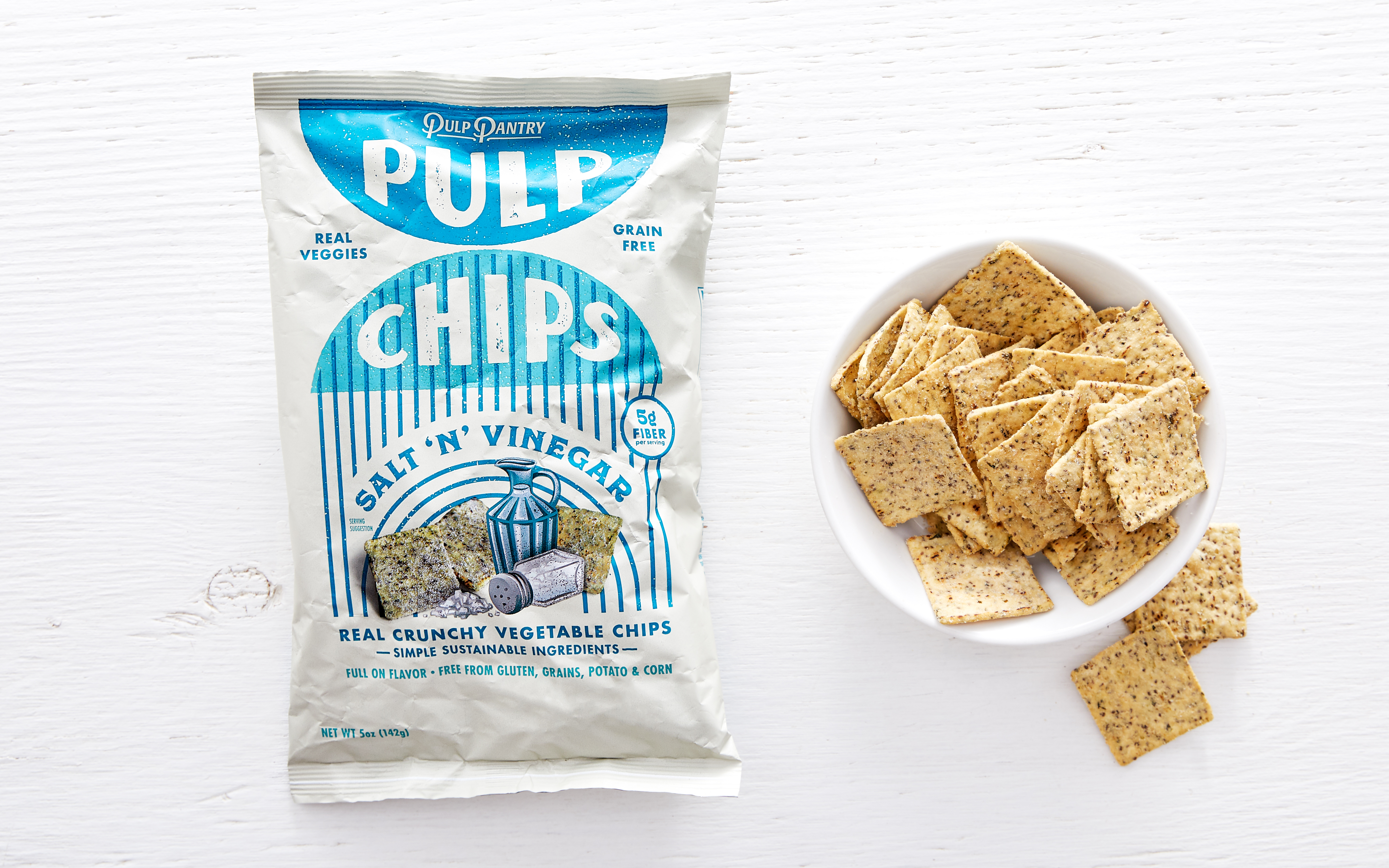 Salt 'n' Vinegar Pulp Chips | 5 oz | Pulp Pantry | Good Eggs