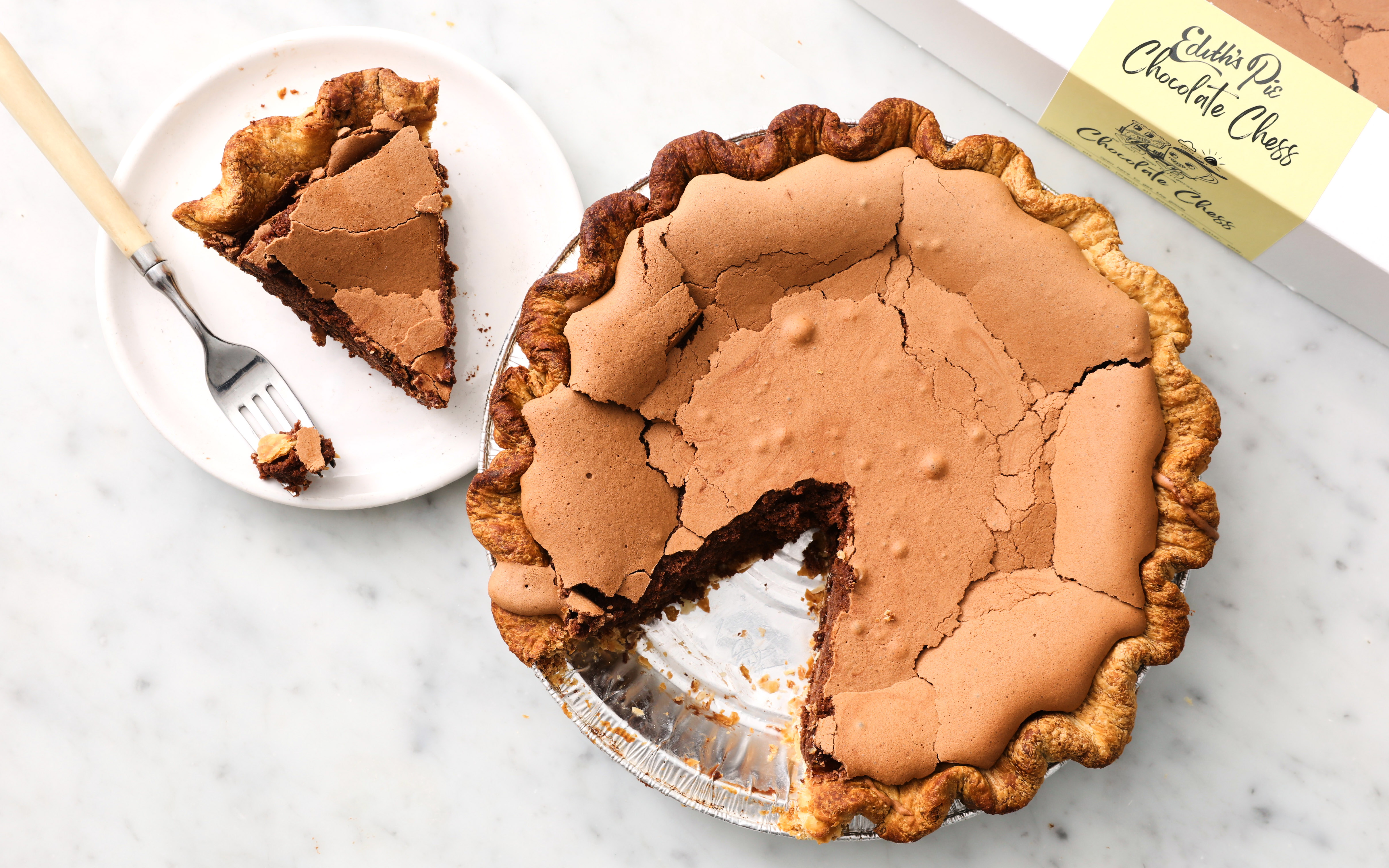 Chocolate Chess Pie (Frozen) | 1 lb | Edith's Pie | Good Eggs