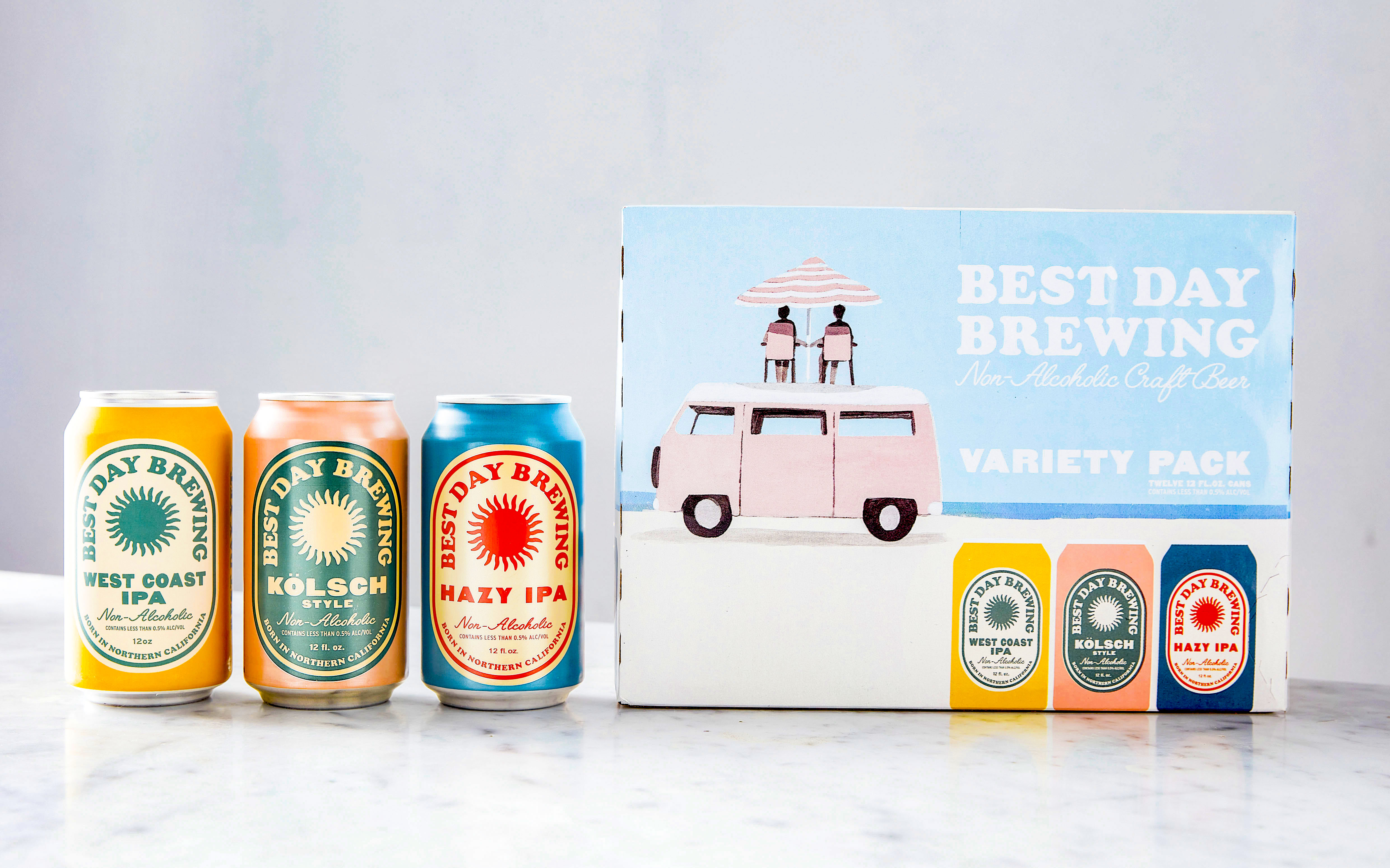 Non-Alcoholic Craft Beer Variety Pack | 12 count | Best Day Brewing ...